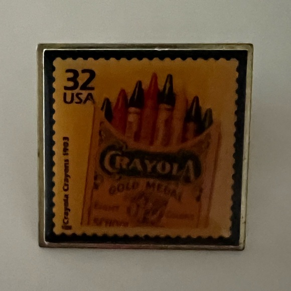 Other | Vintage Crayolla Postage Stamp Push Pin | Poshmark